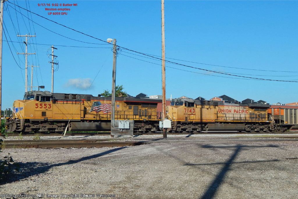 Weston empties awaiting its outbound crew